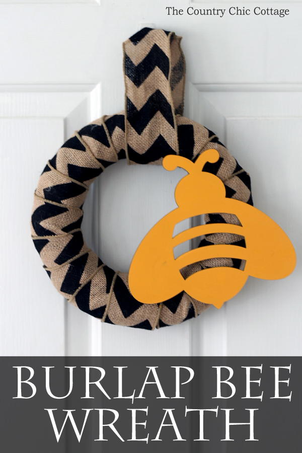 Burlap Bee DIY Wreath | FaveCrafts.com