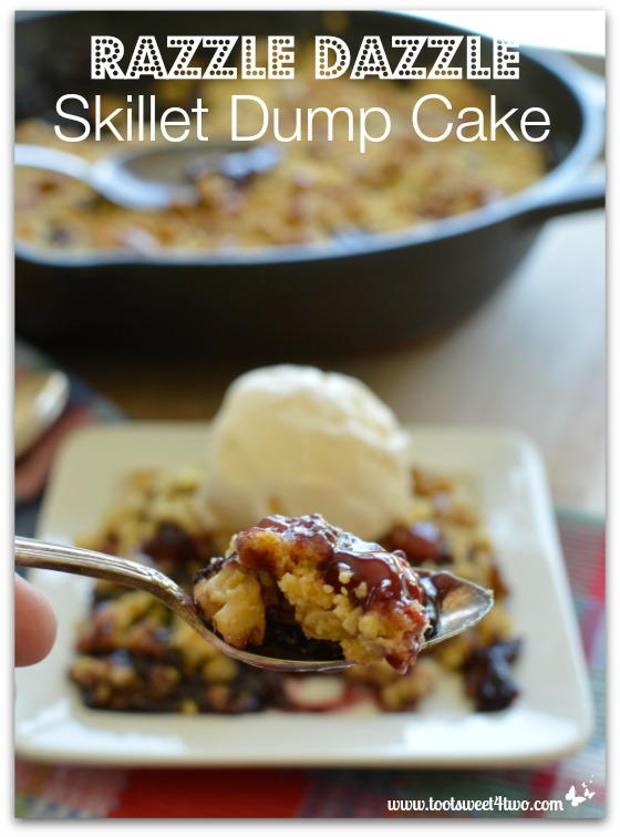 Razzle Dazzle Skillet Dump Cake | TheBestDessertRecipes.com