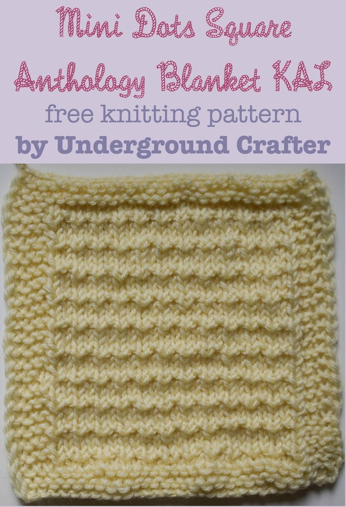 Mini Dots Square | AllFreeKnitting.com