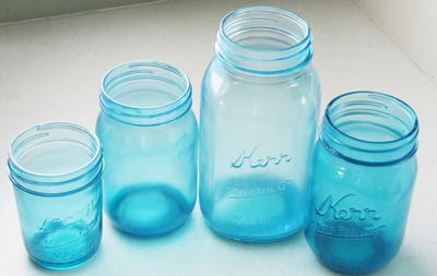 Cool Blue Mason Jar DIY | DIYIdeaCenter.com