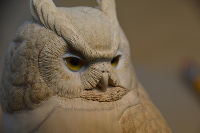 The Great Horned Owl in Miniature - Carving | wildfowl-carving.com
