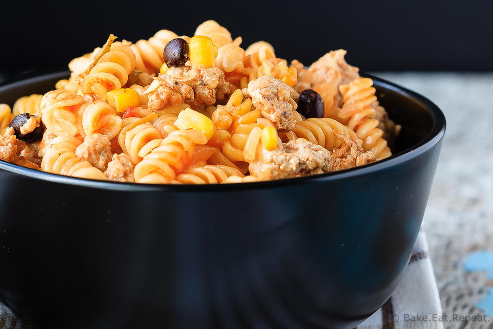 Mexican One Pan Pasta Recipe | FaveHealthyRecipes.com