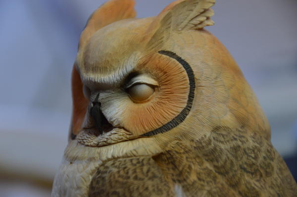 The Great Horned Owl in Miniature - Painting | wildfowl-carving.com
