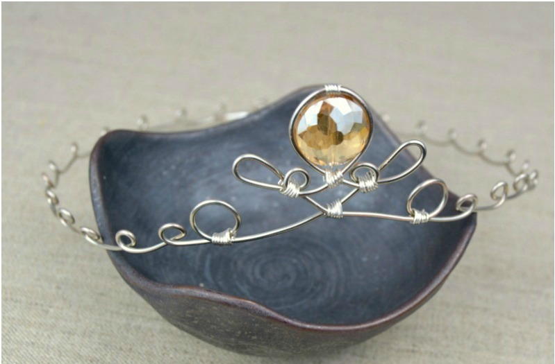 Amber Gem Princess Crown | AllFreeJewelryMaking.com