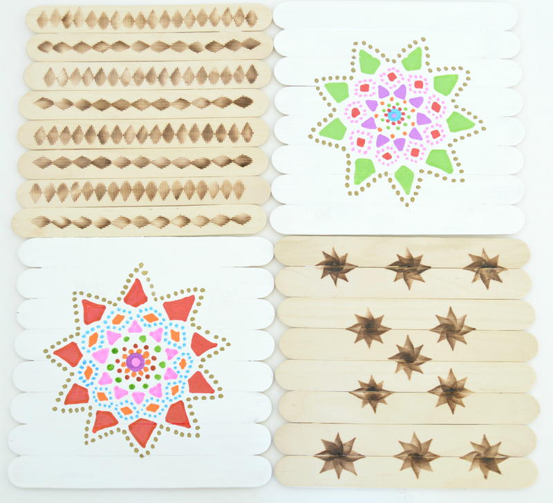 DIY Coasters Using Popsicle Sticks | FaveCrafts.com