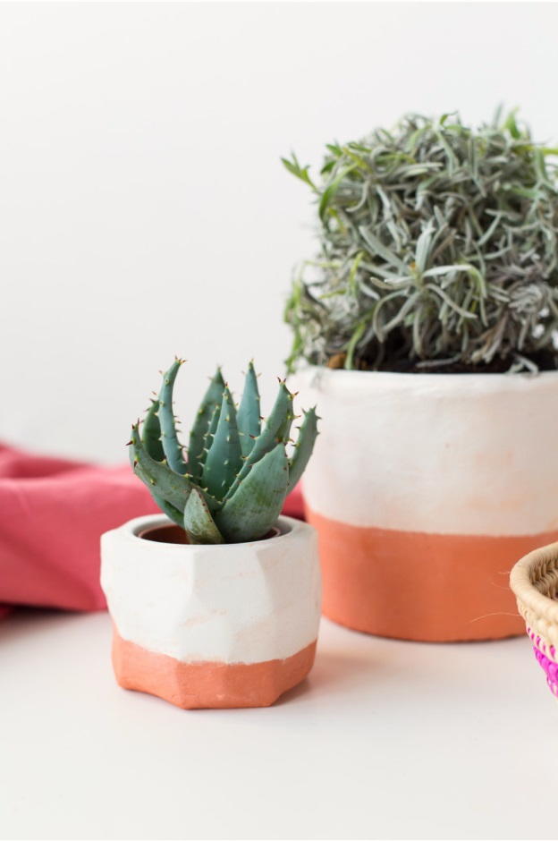 DIY Clay Garden Planters | DIYIdeaCenter.com
