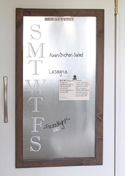 Sleek Metal DIY Menu Board | DIYIdeaCenter.com