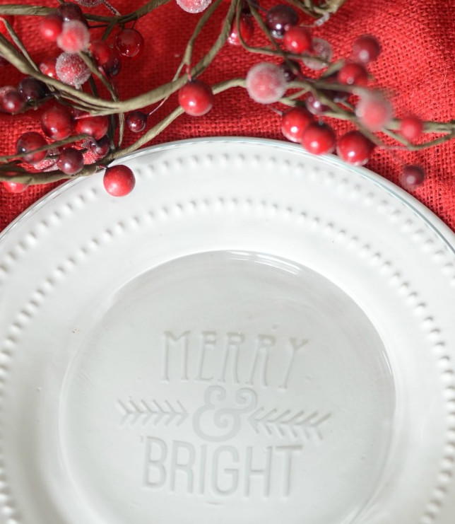 DIY Christmas Etched Plates | FaveCrafts.com