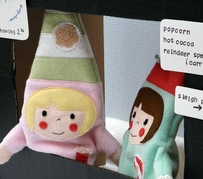 Friendly Christmas Elf Hand Puppets | AllFreeChristmasCrafts.com