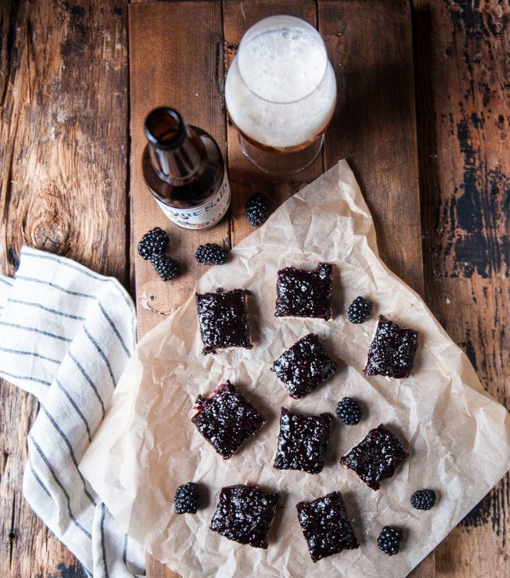 Blackberry Beer Jam Shortbread Bars | FaveSouthernRecipes.com