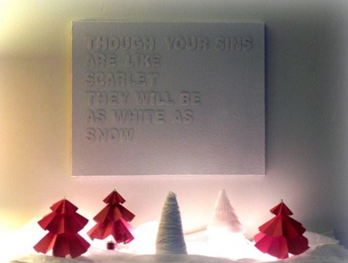 Snowy Bible Passage Canvas | AllFreeChristmasCrafts.com