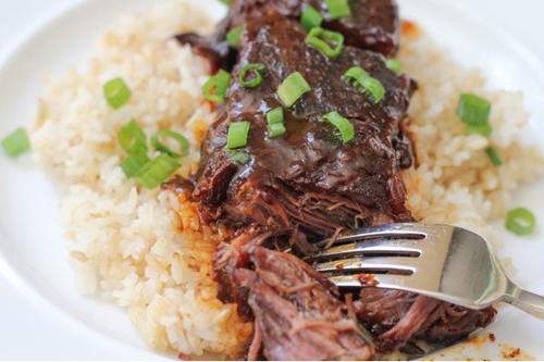 Spicy Asian Slow Cooker Beef Short Ribs | AllFreeSlowCookerRecipes.com