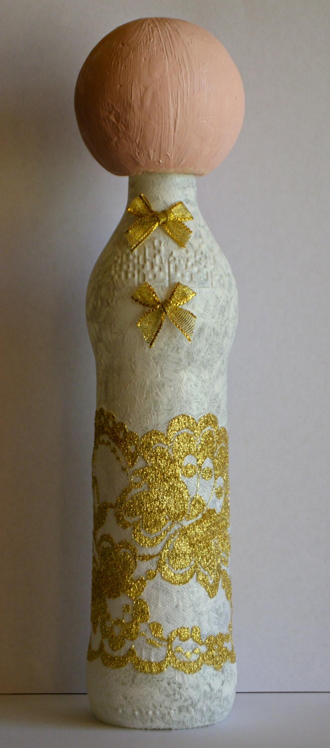 Wine Bottle Angel DIY Christmas Decoration | AllFreeChristmasCrafts.com