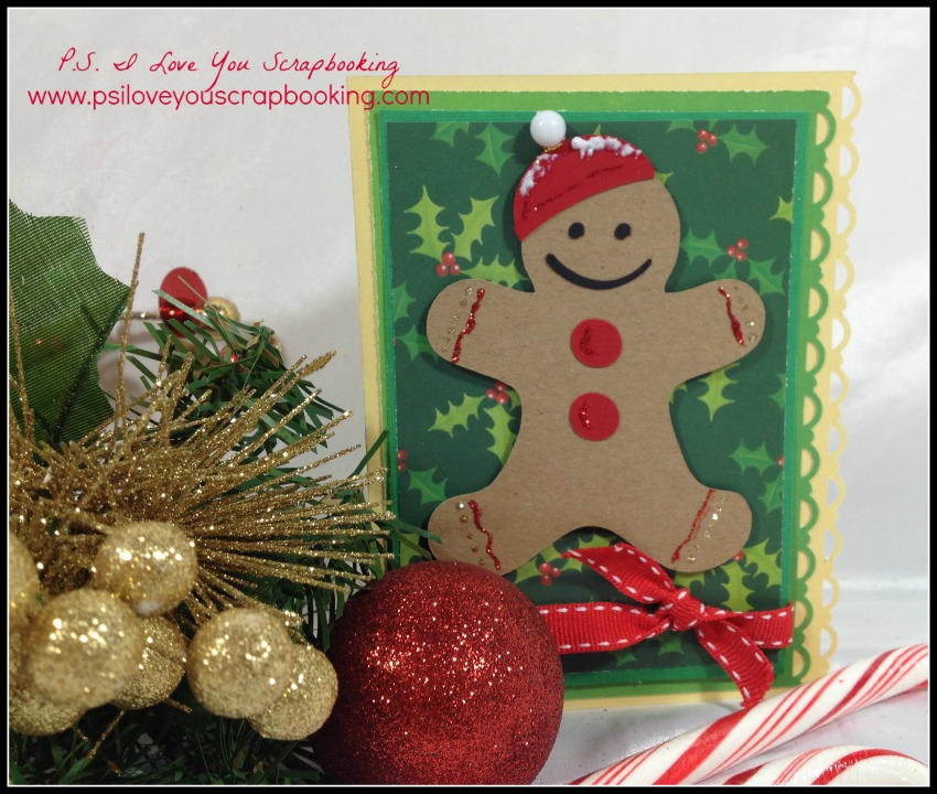 Gingerbread Man Christmas Card | AllFreePaperCrafts.com