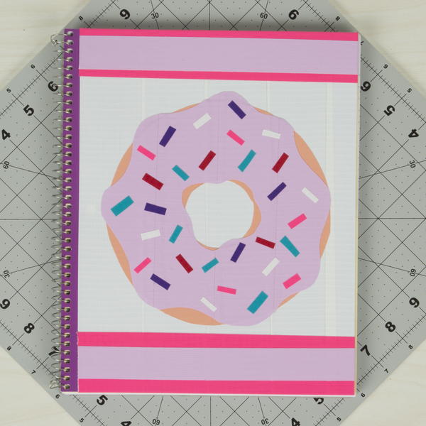 Donut Notebook Duct Tape Craft for Kids | AllFreeKidsCrafts.com