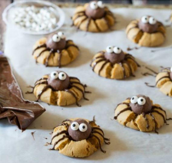 Chocolate Peanut Butter Spider Cookies | FaveSouthernRecipes.com