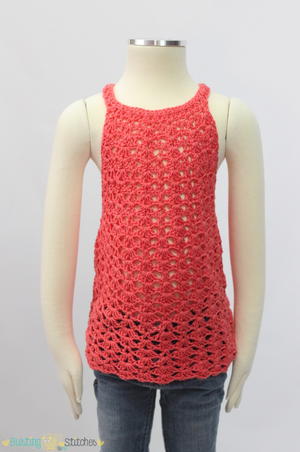 Peach Lace Crochet Tank Pattern | FaveCrafts.com