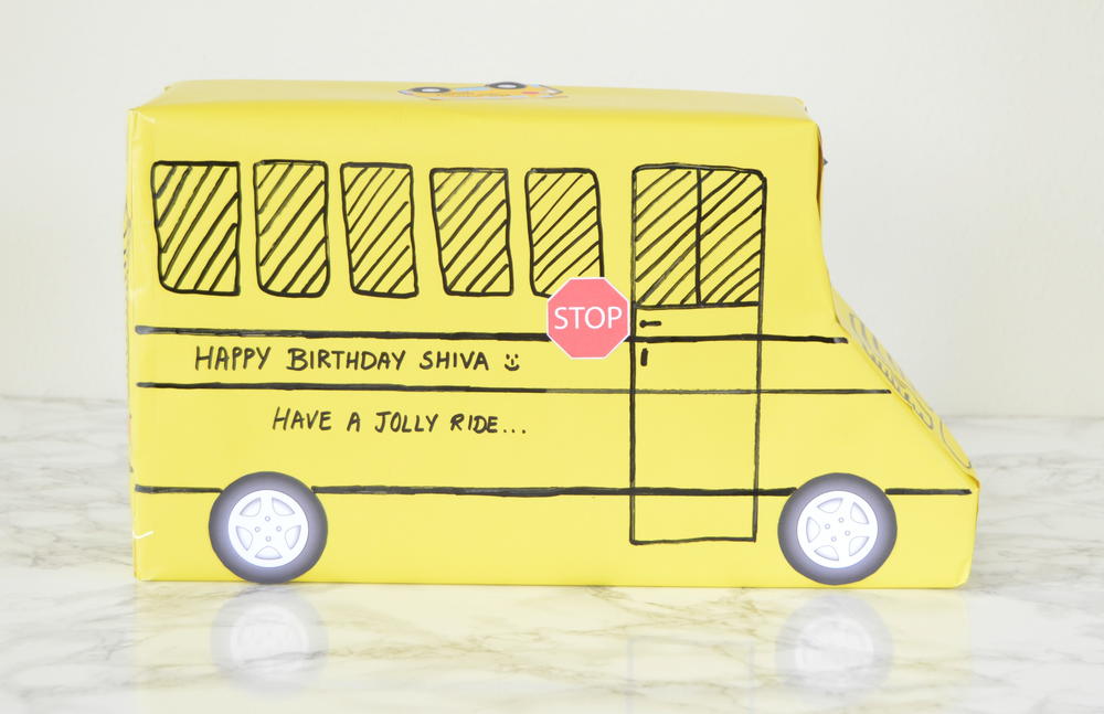 School Bus Gift Wrapping | FaveCrafts.com