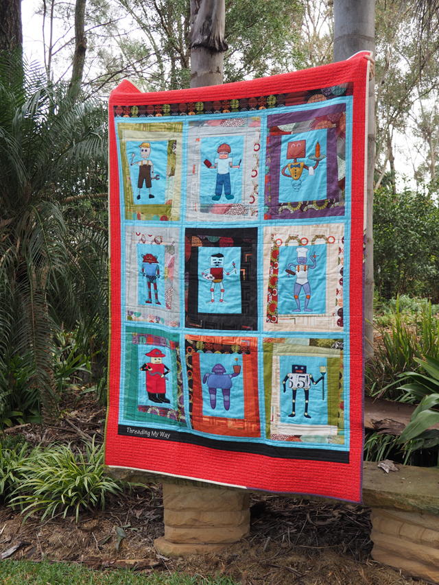 Robot Quilt | AllFreeSewing.com