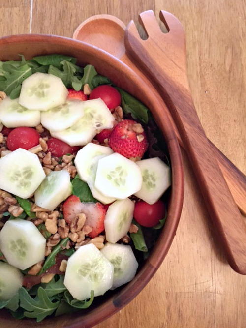Simple Tropical Strawberry Spa Salad | FaveSouthernRecipes.com