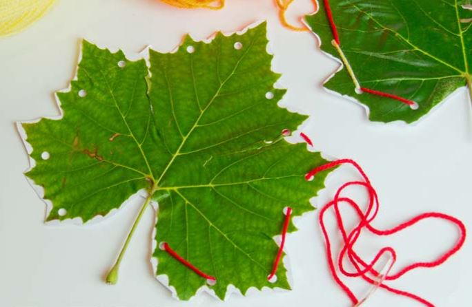Autumn Leaf Sewing | AllFreeKidsCrafts.com