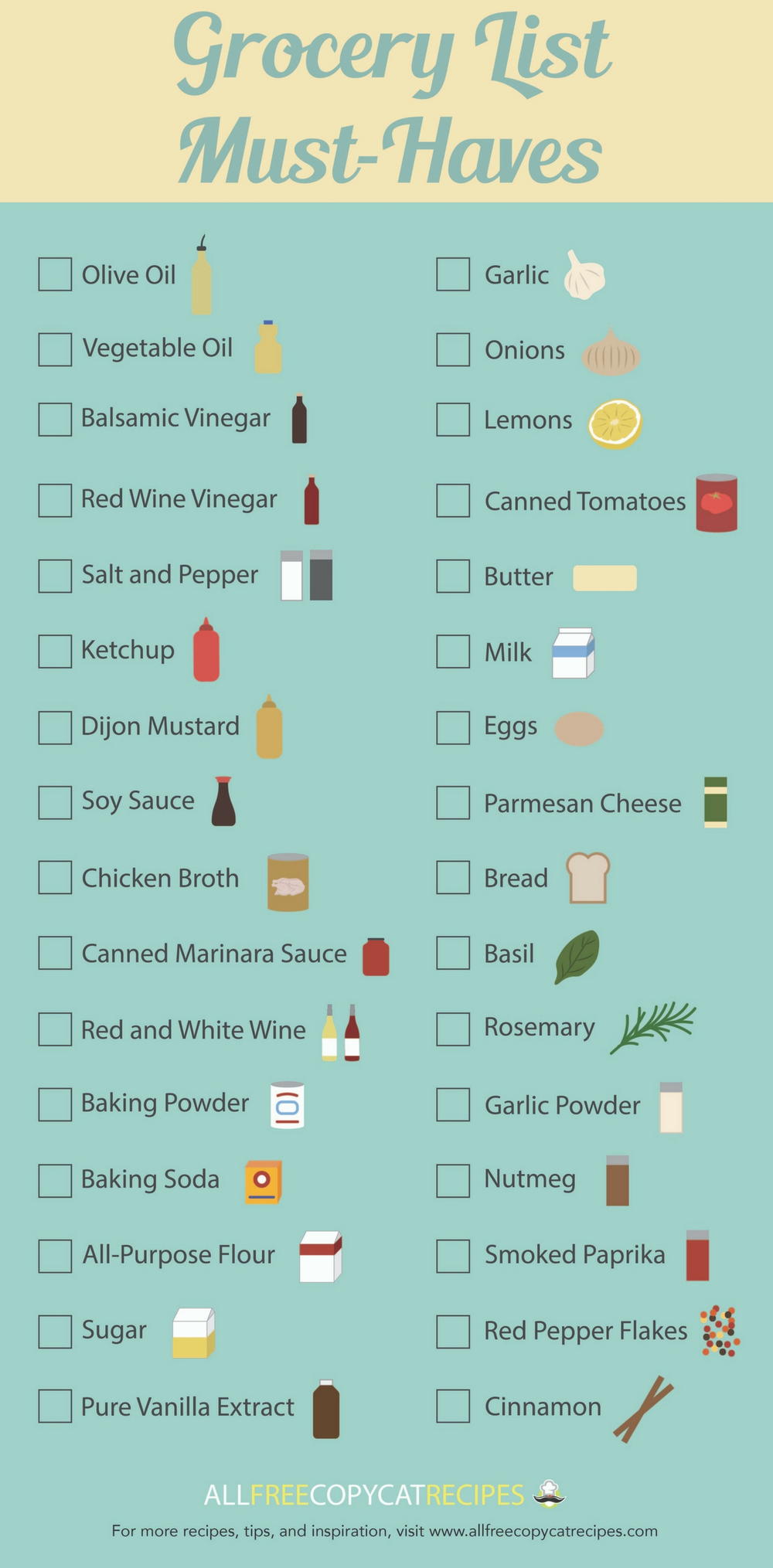 Pantry Essentials Your Grocery List Must Haves AllFreeCopycatRecipes Pantry Essentials Your Grocery List Must Haves AllFreeCopycatRecipes
