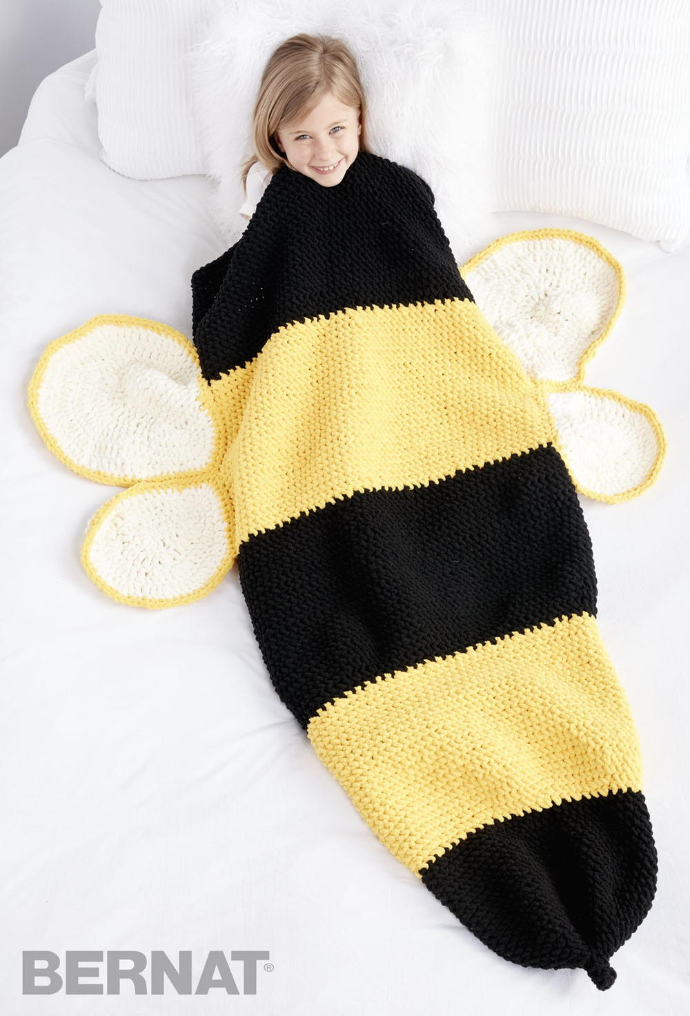 Busy Little Bee Snuggle Sack | AllFreeCrochetAfghanPatterns.com