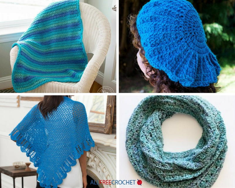 42 Wintry Blue Crochet Patterns | AllFreeCrochet.com