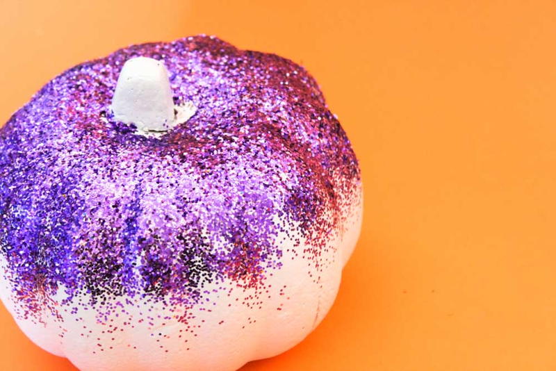 Halloween Glitter Pumpkins | FaveCrafts.com