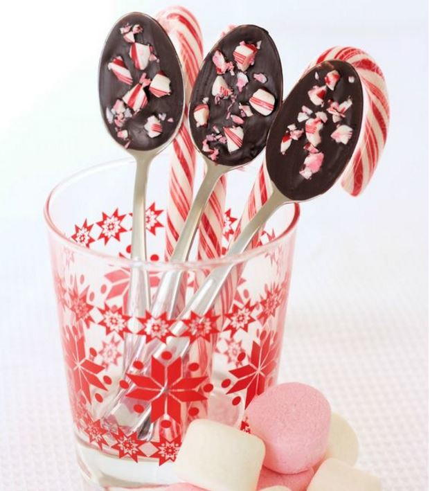 Bite Size Chocolate Spoons | AllFreeChristmasCrafts.com