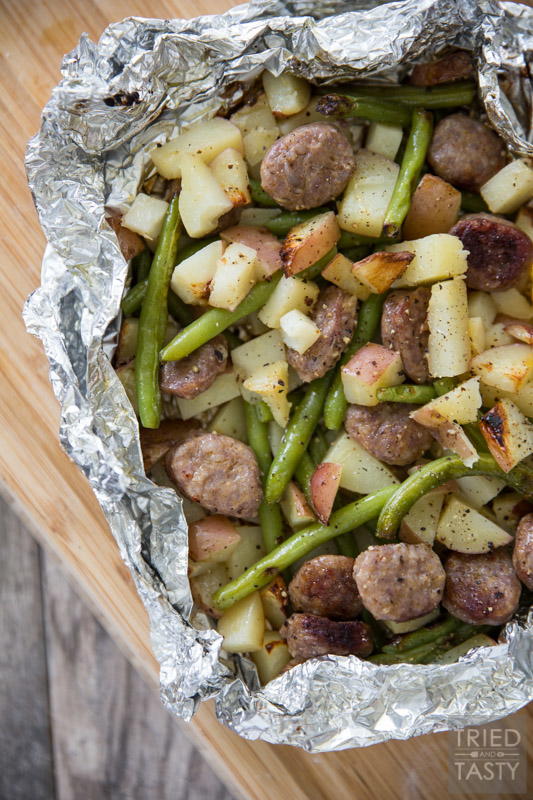 Italian Sausage Tin Foil Dinner | RecipeLion.com