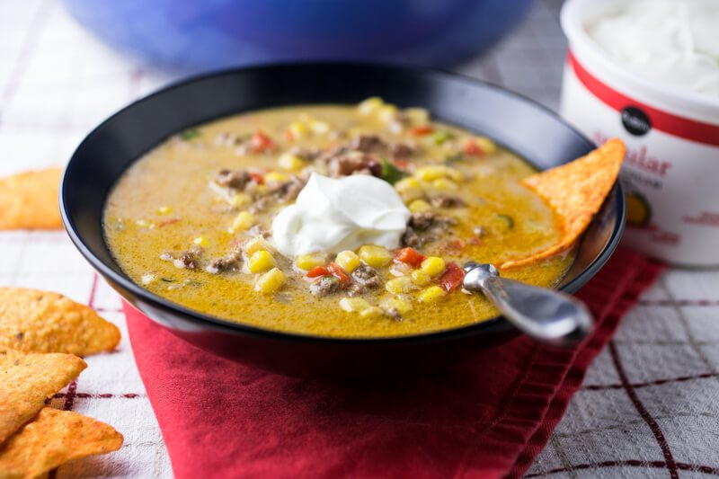 Southern Taco Corn Chowder | FaveSouthernRecipes.com