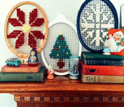 Tennis Racket Oversized Cross Stitch Design | DIYIdeaCenter.com