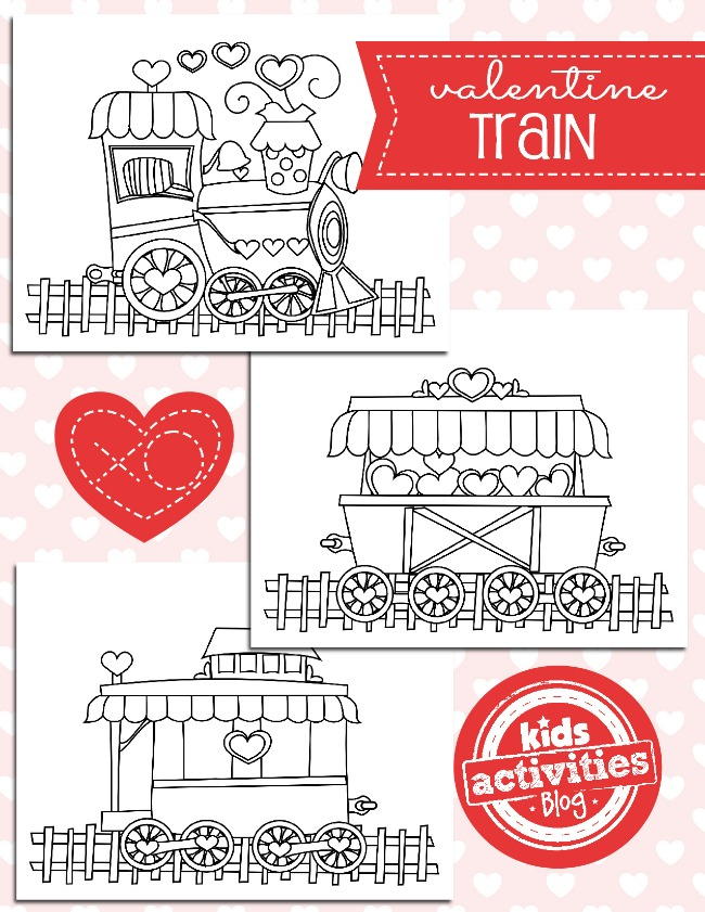 Valentine Train Coloring Pages | FaveCrafts.com
