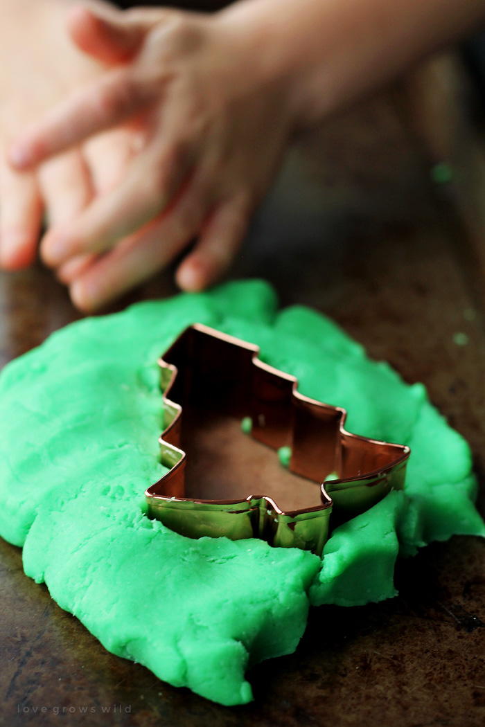 Christmas Tree Homemade Play Dough Recipe | AllFreeHolidayCrafts.com