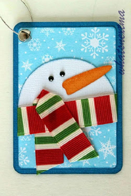 Easy Snowman Gift Tag | AllFreeChristmasCrafts.com