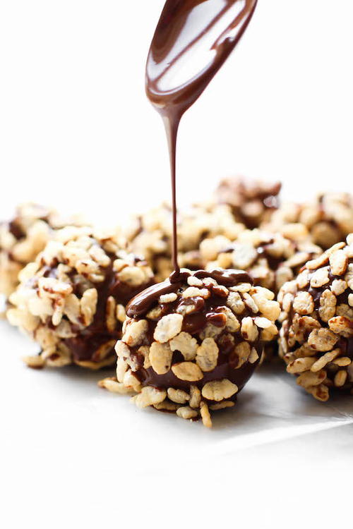 Rice Crispy Crunch Truffles | FaveHealthyRecipes.com