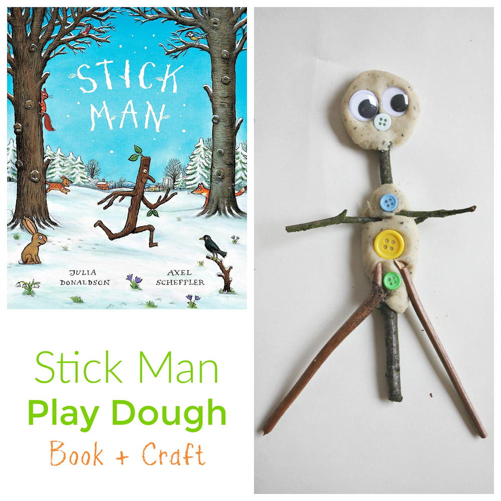 Stick Man Craft and Play Dough | AllFreeKidsCrafts.com
