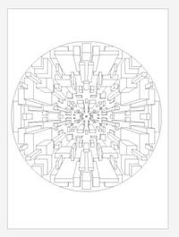 3D Square Mandala Coloring Page | FaveCrafts.com