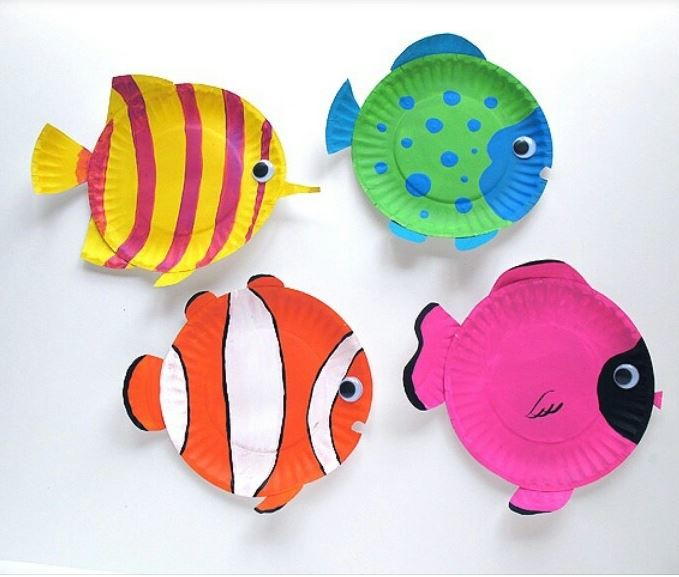 Tropical Fish Paper Plate Craft | AllFreePaperCrafts.com