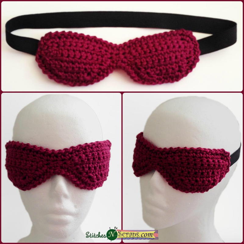 Contoured Eye Mask | AllFreeCrochet.com