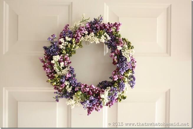 Simple Berry DIY Spring Wreath | AllFreeHolidayCrafts.com