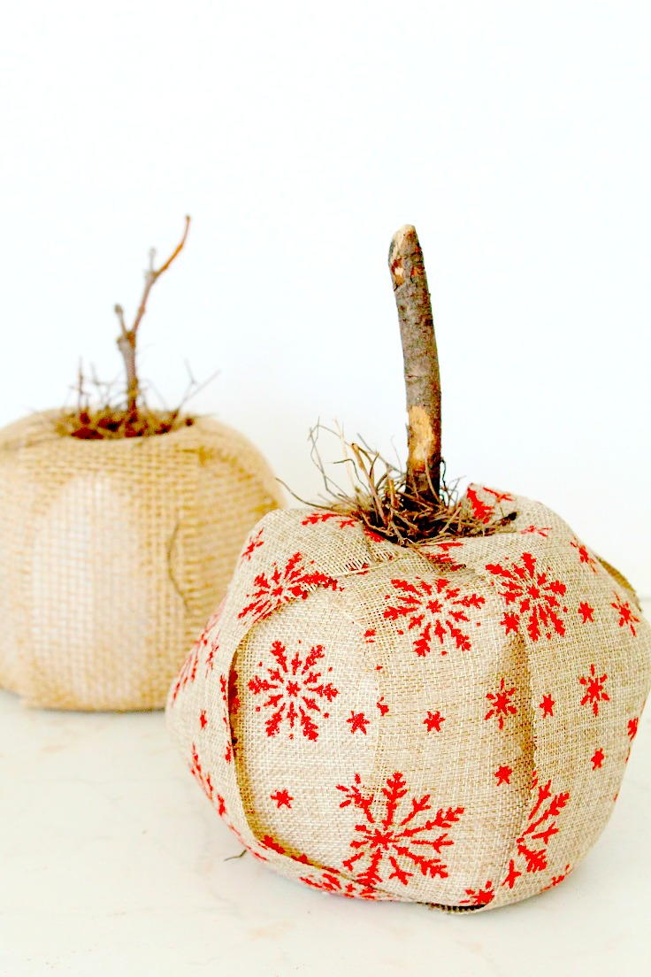 DIY Burlap Pumpkins Tutorial | AllFreeHolidayCrafts.com