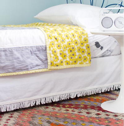 Adorable Velcro Bed Skirt Tutorial | DIYIdeaCenter.com