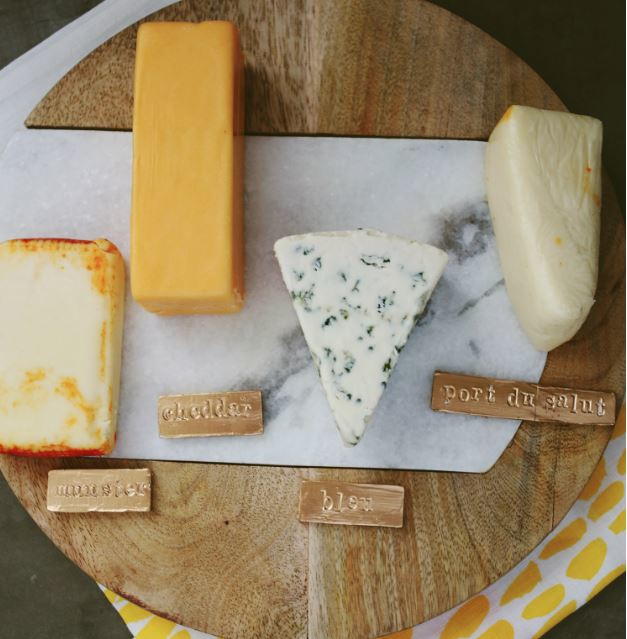 Gold Chic DIY Cheese Labels | DIYIdeaCenter.com