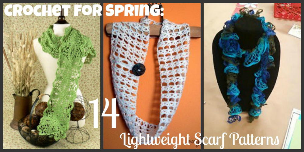 14 Crochet Spring Scarf Patterns (Summer Too!) | AllFreeCrochet.com