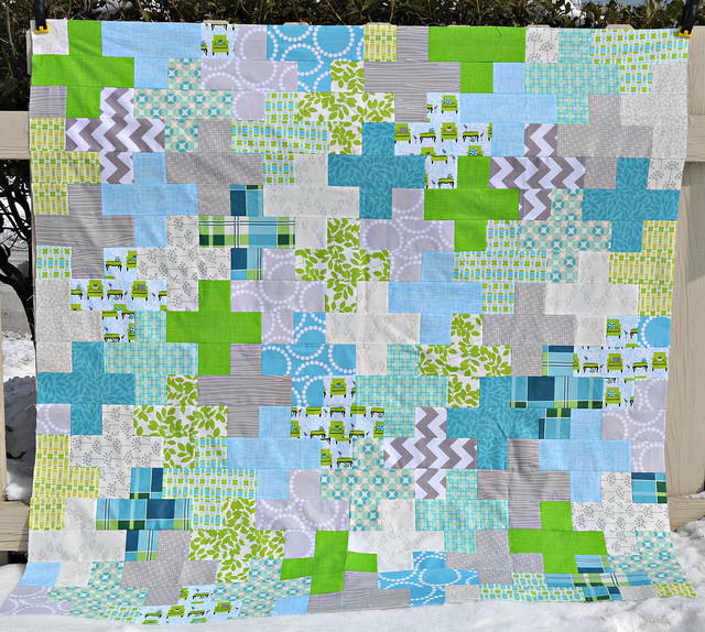 Plus One Baby Quilt Tutorial | FaveQuilts.com