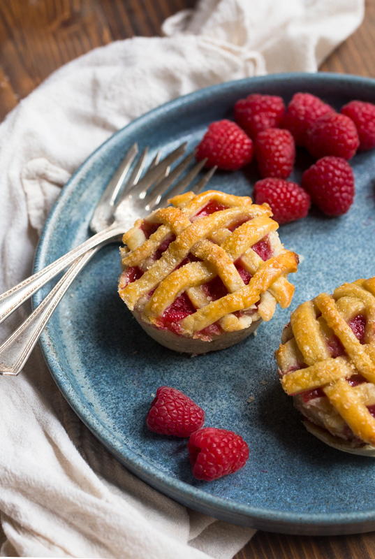 Mini Muffin Tin Raspberry Pies | TheBestDessertRecipes.com