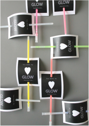Fun Glow Stick Valentines | AllFreeKidsCrafts.com