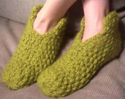 Grandma's Knitted Slippers (Printable Pattern) | FaveCrafts.com